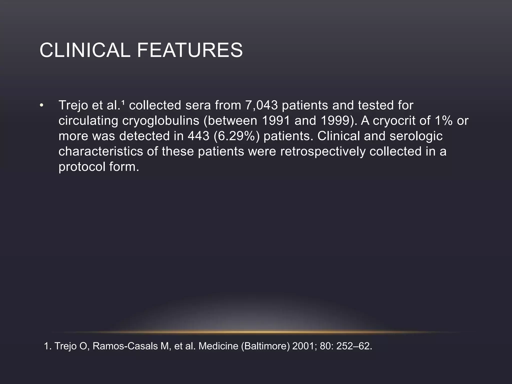 Cryoglobulinemia ppt | PPTX