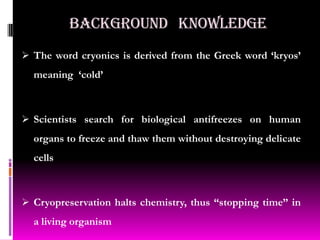 Cryonics - A Science Fiction | PPTX
