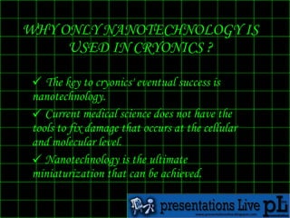 Cryonics | PPT | Chemistry | Science