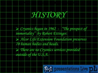 Cryonics | PPT | Chemistry | Science