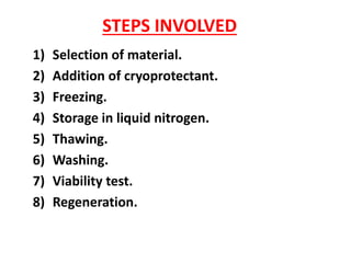 Cryopreservation | PPTX