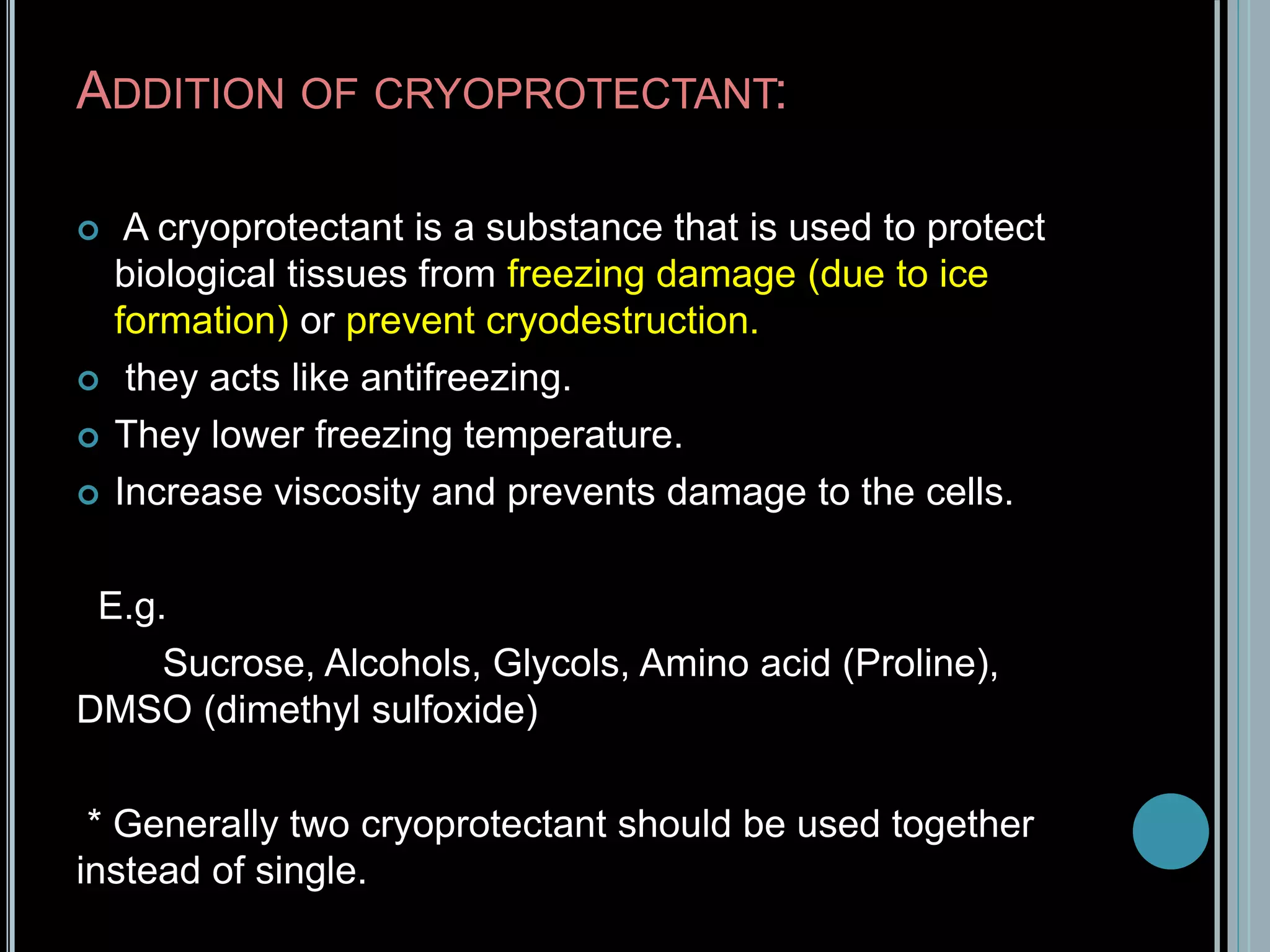 Cryopreservation | PPTX