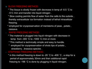 Cryopreservation | PPTX