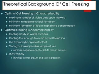 Cryopreservation and reconstitution of preserved cell lines | PPTX