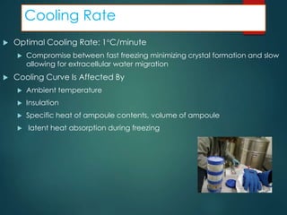 Cryopreservation and reconstitution of preserved cell lines | PPTX