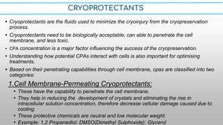 Cryopreservation of tissues , cell n ova .pptx