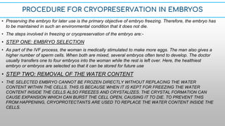 Cryopreservation of tissues , cell n ova .pptx