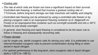 Cryopreservation of tissues , cell n ova .pptx