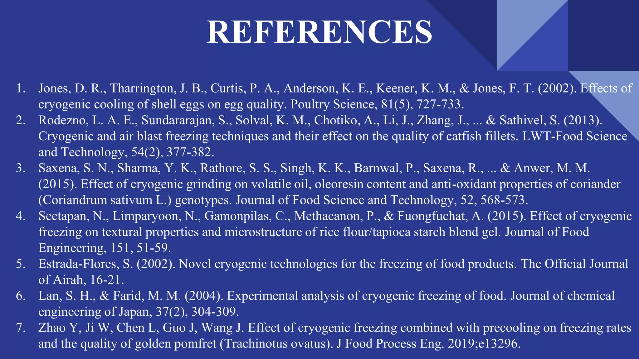 Cryopreservation of Food Products | PPTX
