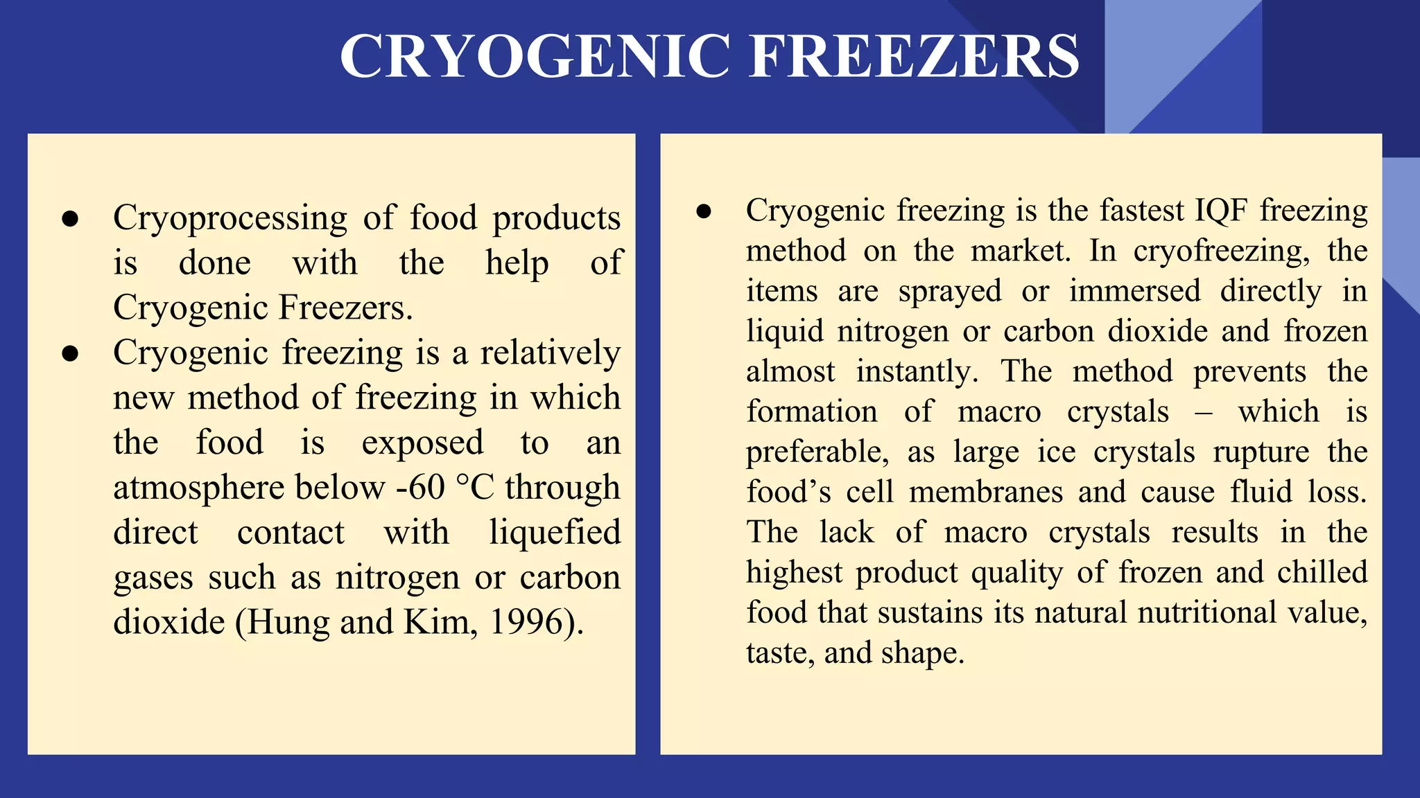 Cryopreservation of Food Products | PPTX