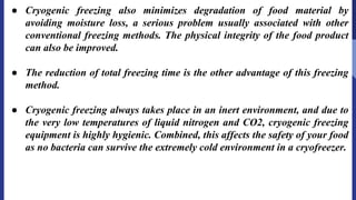 Cryopreservation of Food Products | PPTX