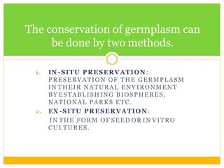 Cryopreservation of germplasm | PPTX