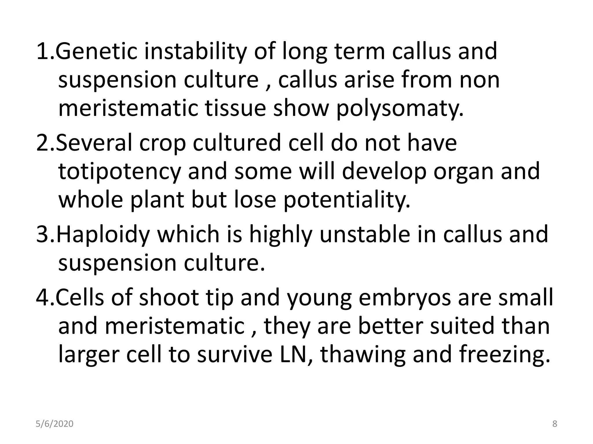 Cryopreservation, germplasm storage | PPTX