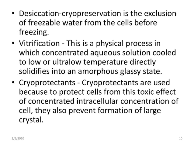 Cryopreservation, germplasm storage | PPTX | Gardening | Home & Garden
