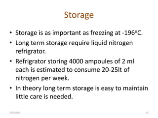 Cryopreservation, germplasm storage | PPTX