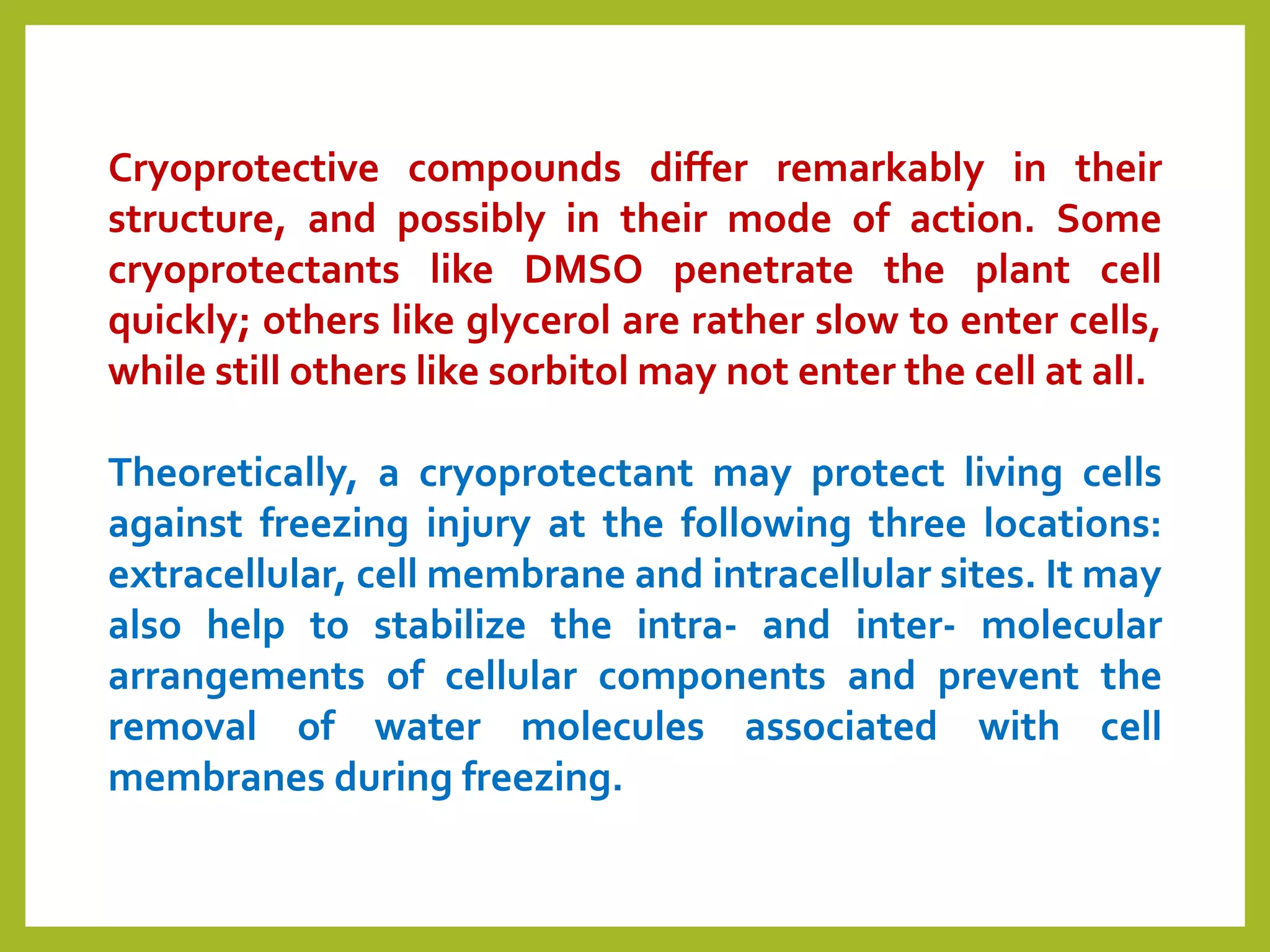Cryopreservation of plant tissues.ppt