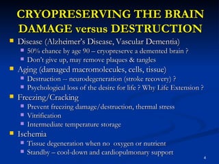 Cryopreserving the Brain | PPT