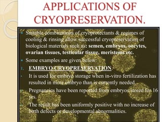 Cryopreservation | PPTX