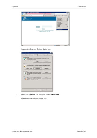 Cryoserver IIS Certificate Fix | PDF