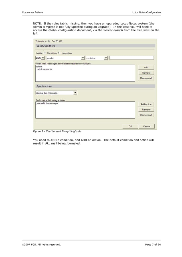 Cryoserver Configuring Lotus Notes | PDF
