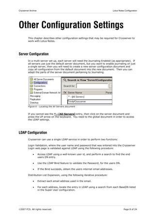Cryoserver Configuring Lotus Notes | PDF