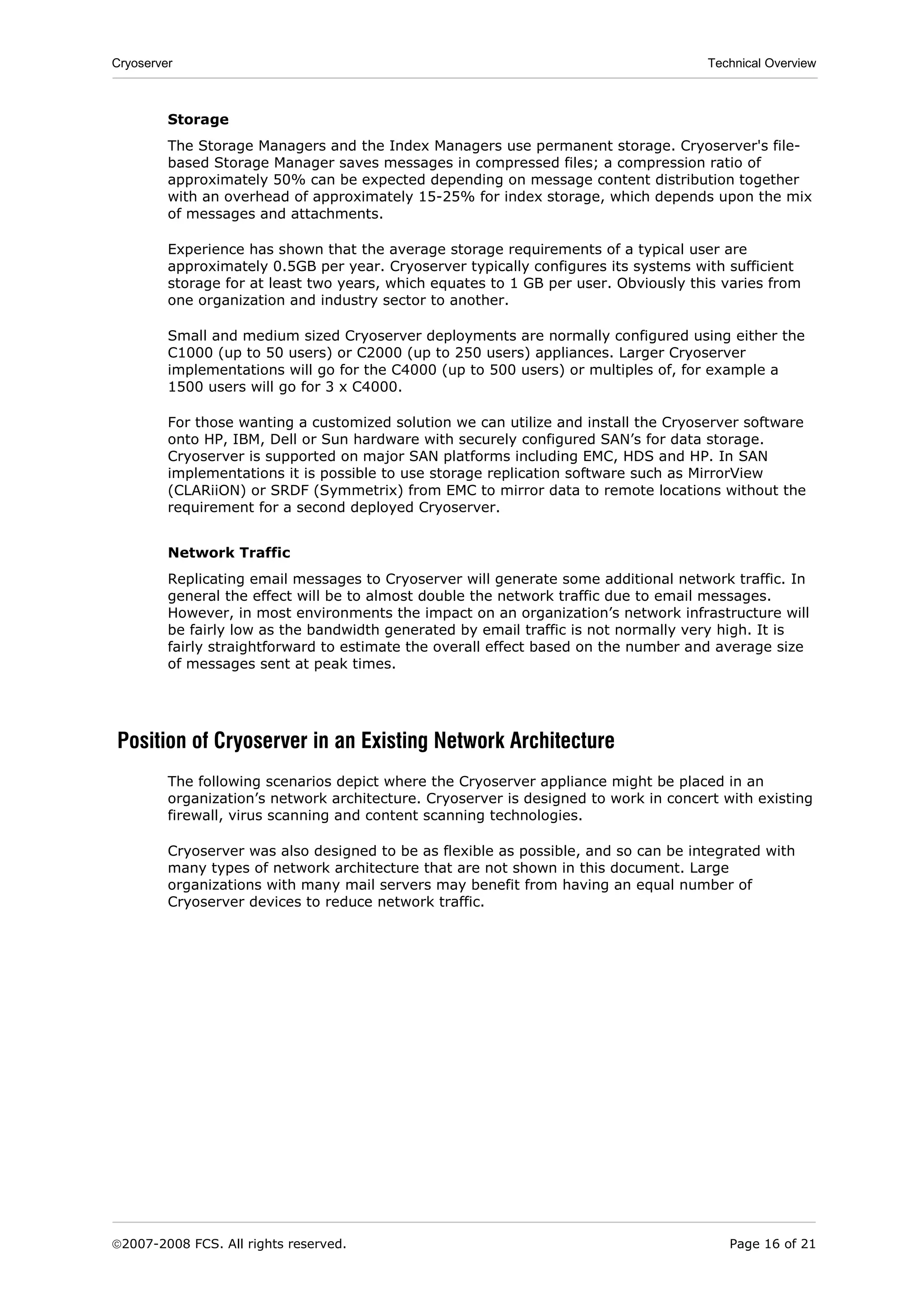 Cryoserver Technical Overview | PDF