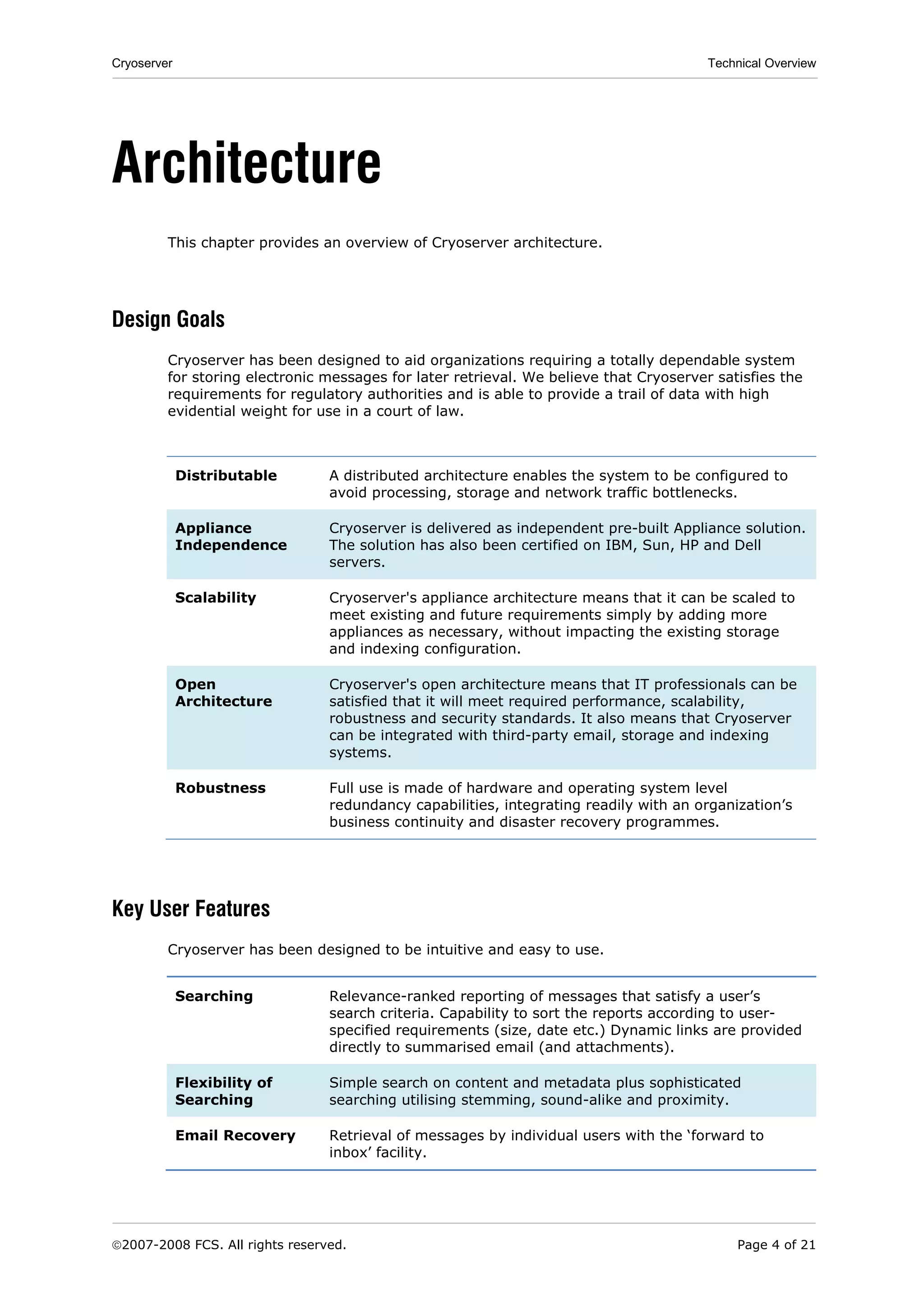 Cryoserver Technical Overview | PDF