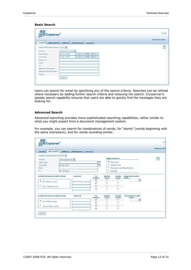 Cryoserver Technical Overview | PDF