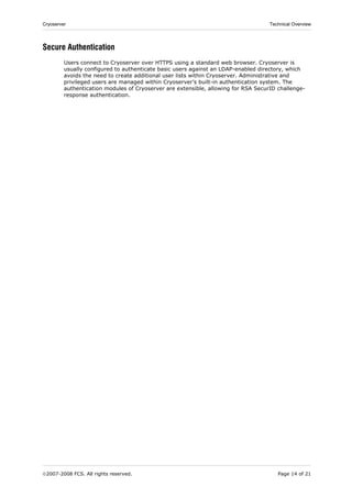 Cryoserver Technical Overview | PDF