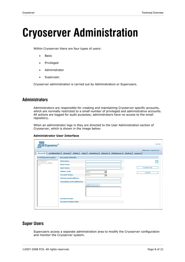 Cryoserver Technical Overview | PDF