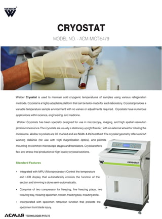 Weiber Cryostat | PDF