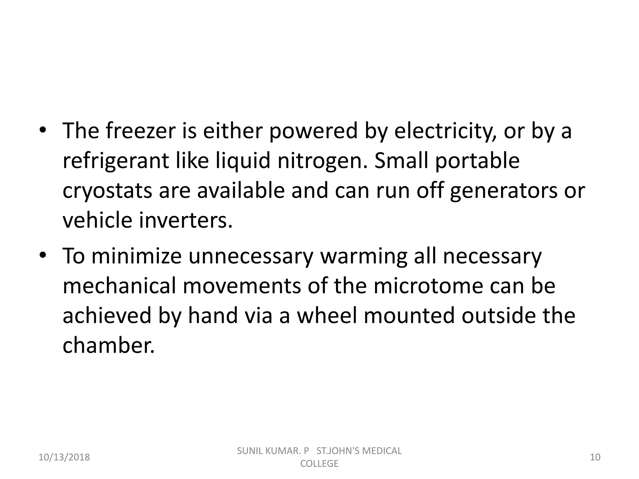 Cryostat and frozen section | PPTX