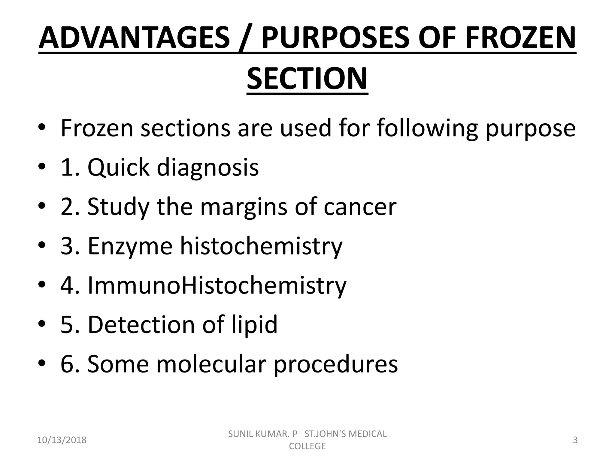 Cryostat and frozen section | PPTX
