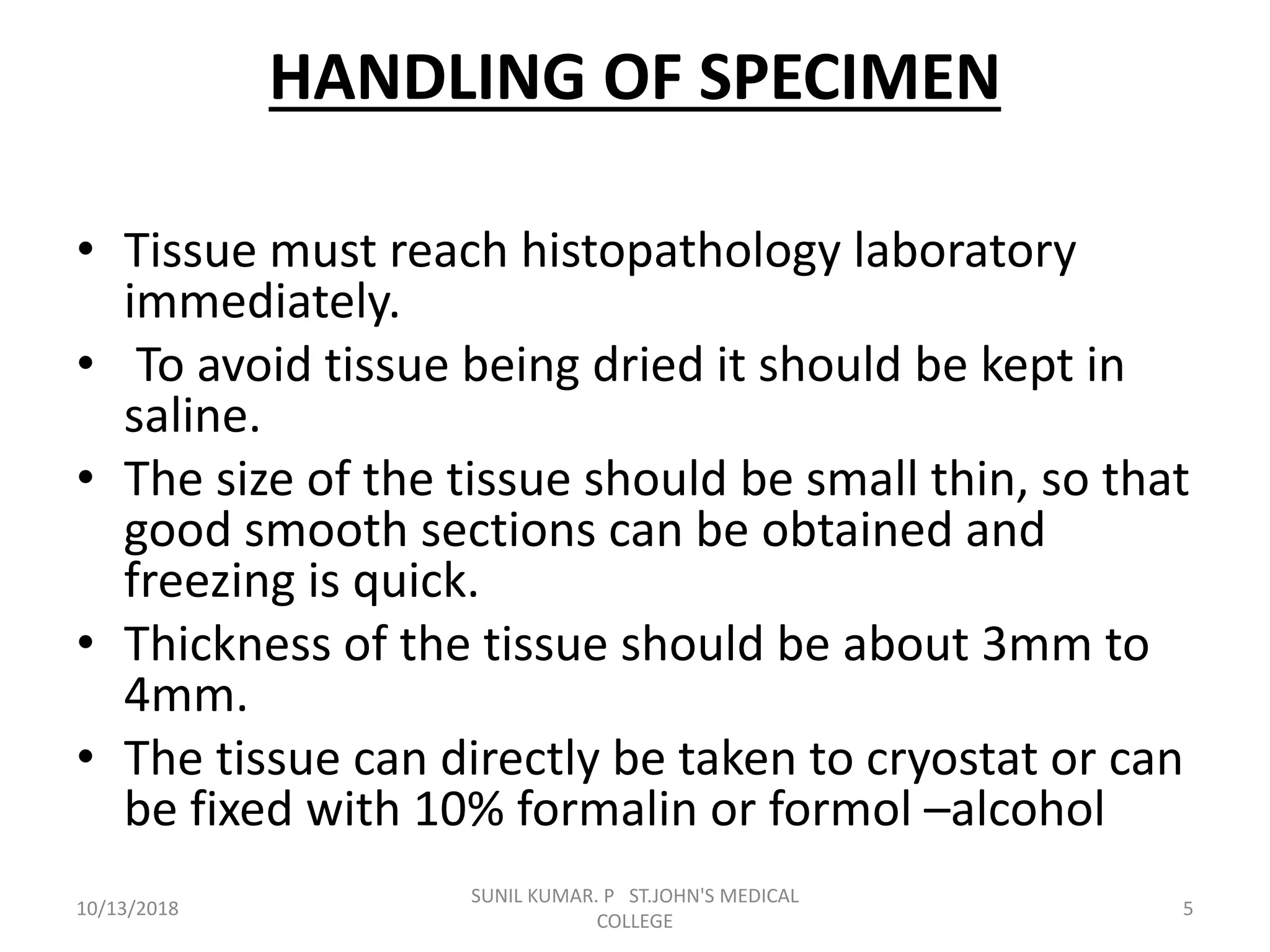 Cryostat and frozen section | PPTX