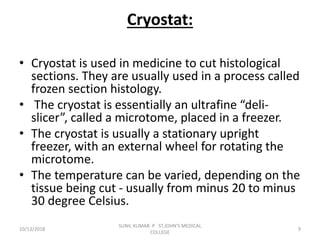 Cryostat and frozen section | PPTX