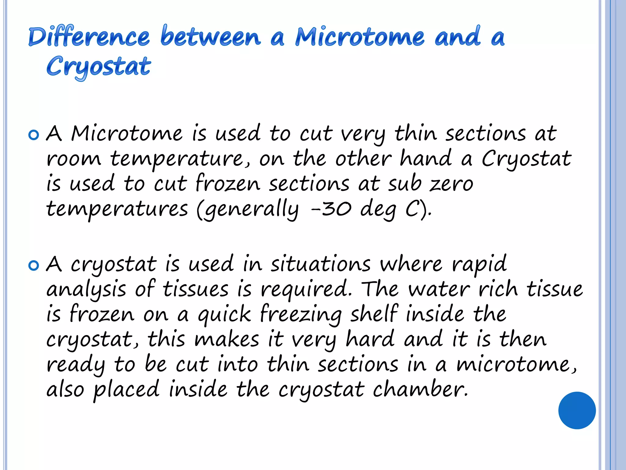 Histopathology - CRYOSTAT | PPTX