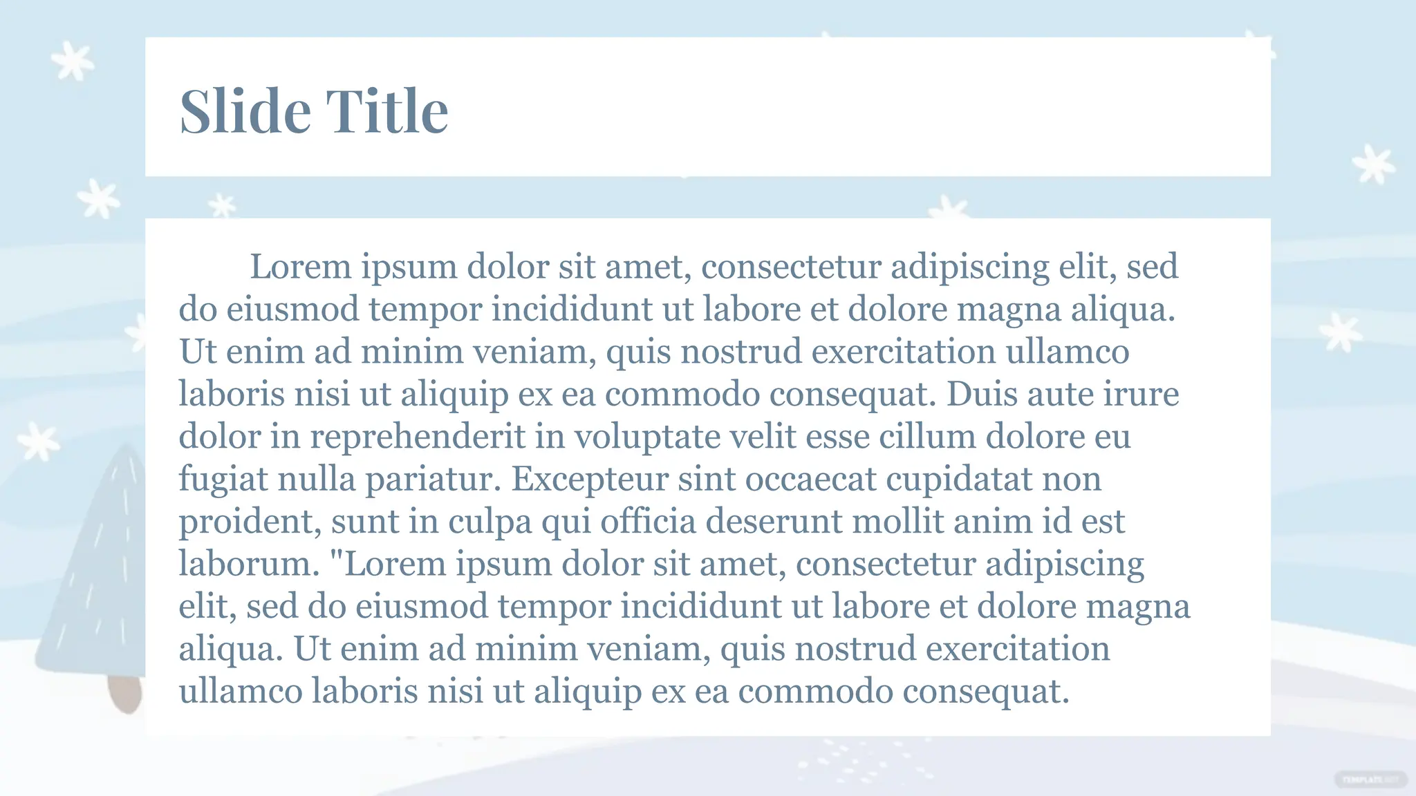 Multipurpose Winter Presentation Template | PDF