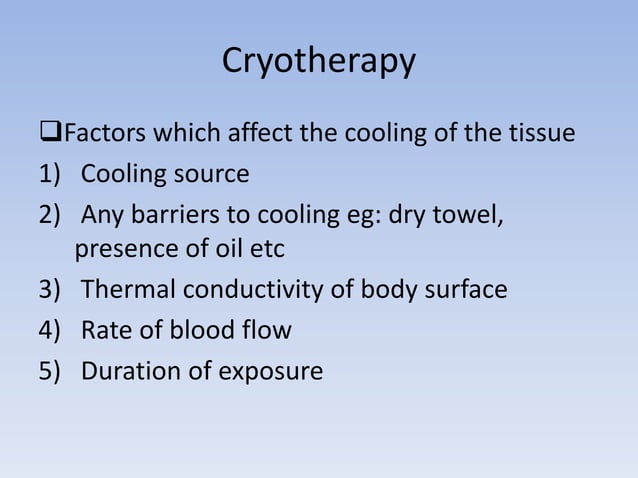 Cryotherapy | PPTX | First Aid | Injuries