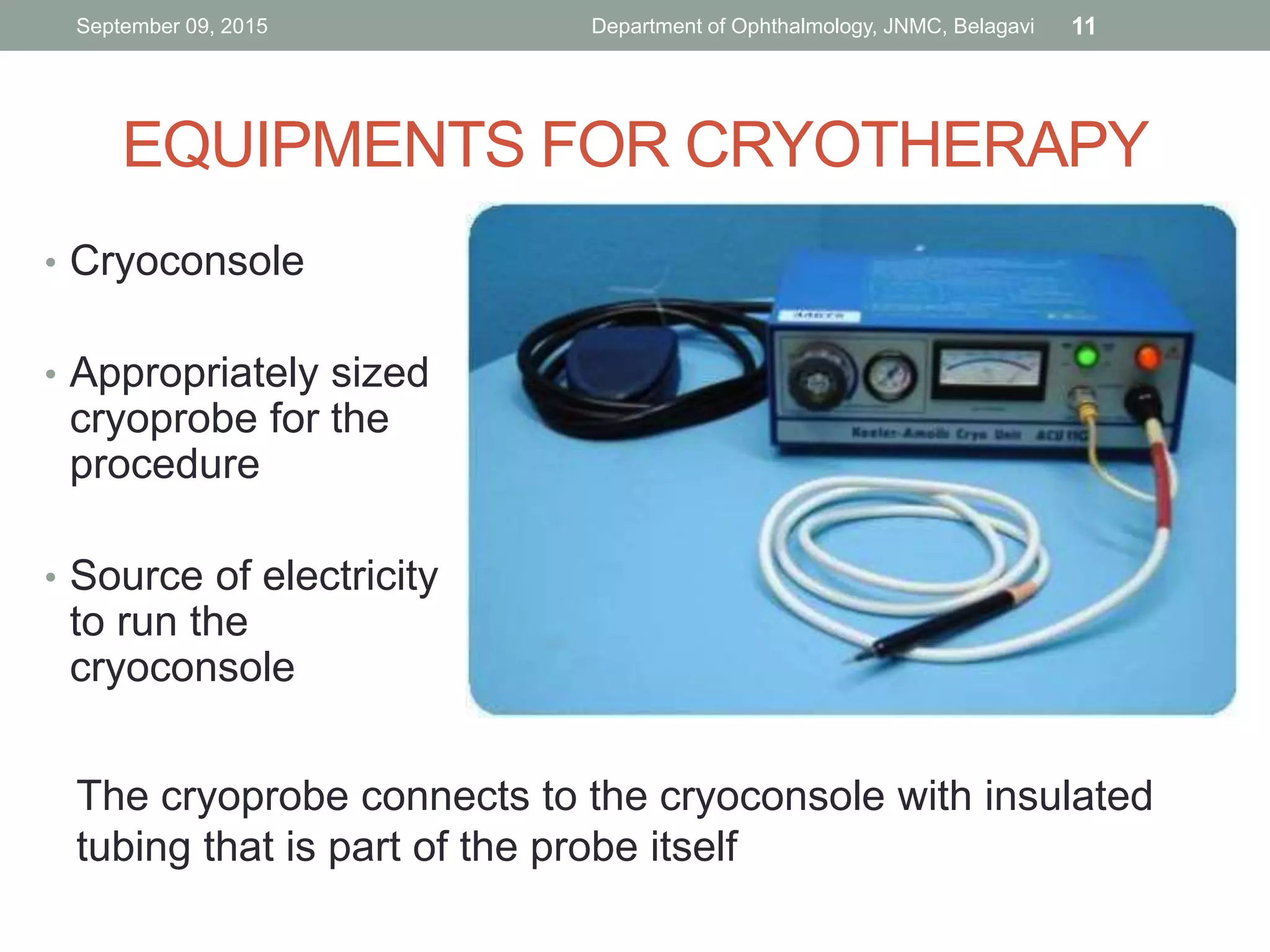 Cryotherapy in Ophthalmology | PPTX