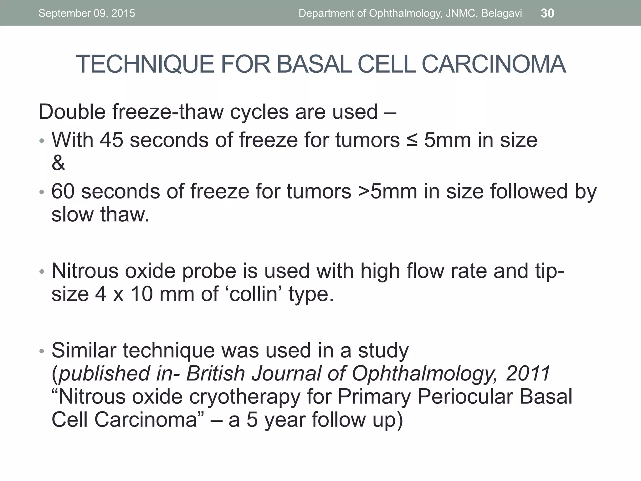 Cryotherapy in Ophthalmology | PPTX