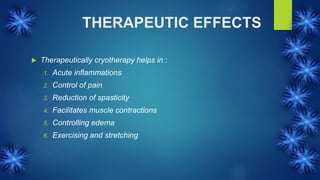 Cryotherapy | PPTX