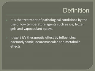 Cryotherapy | PPTX
