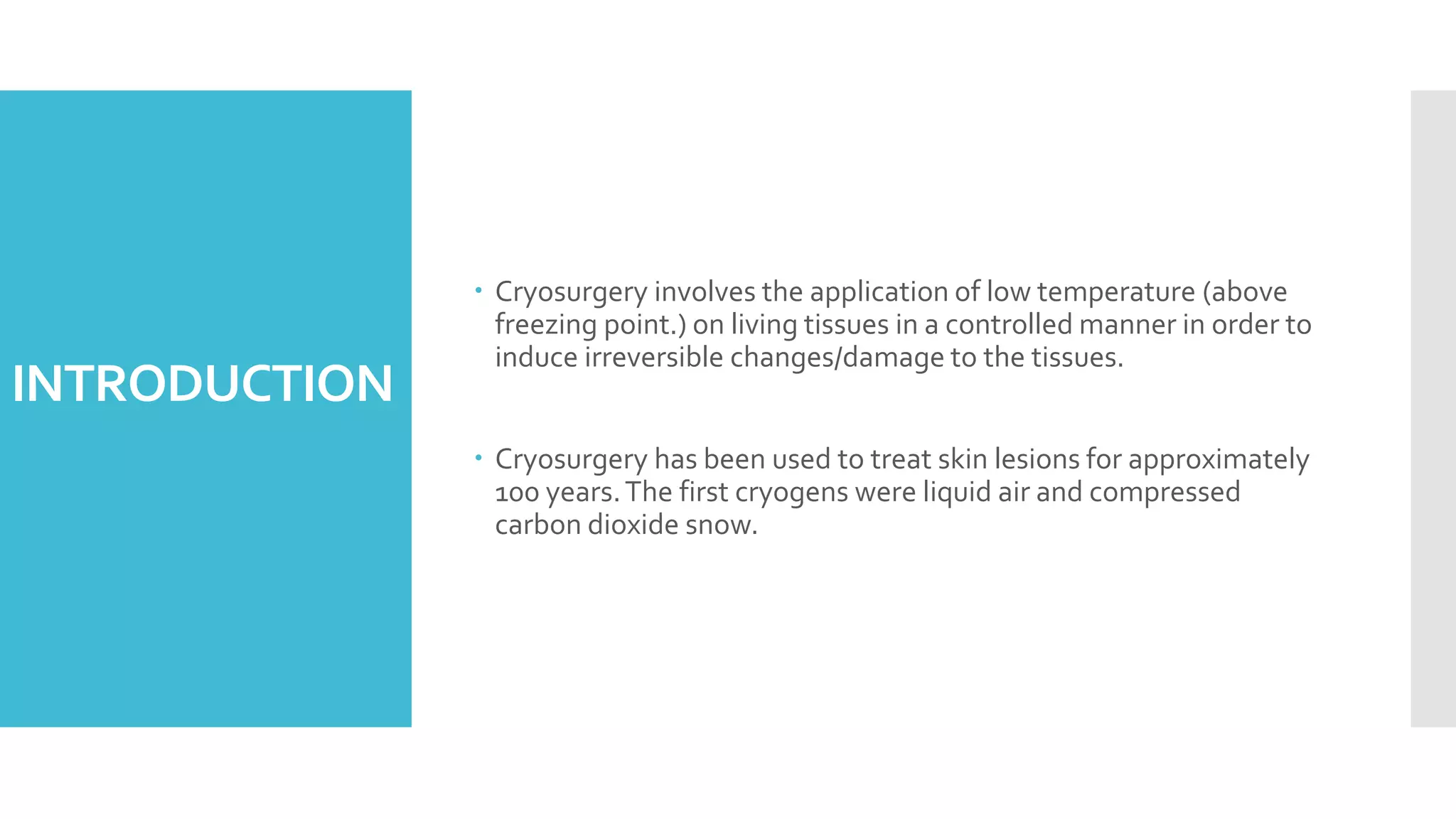 Cryotherapy and its implications in Oral surgery | PPTX