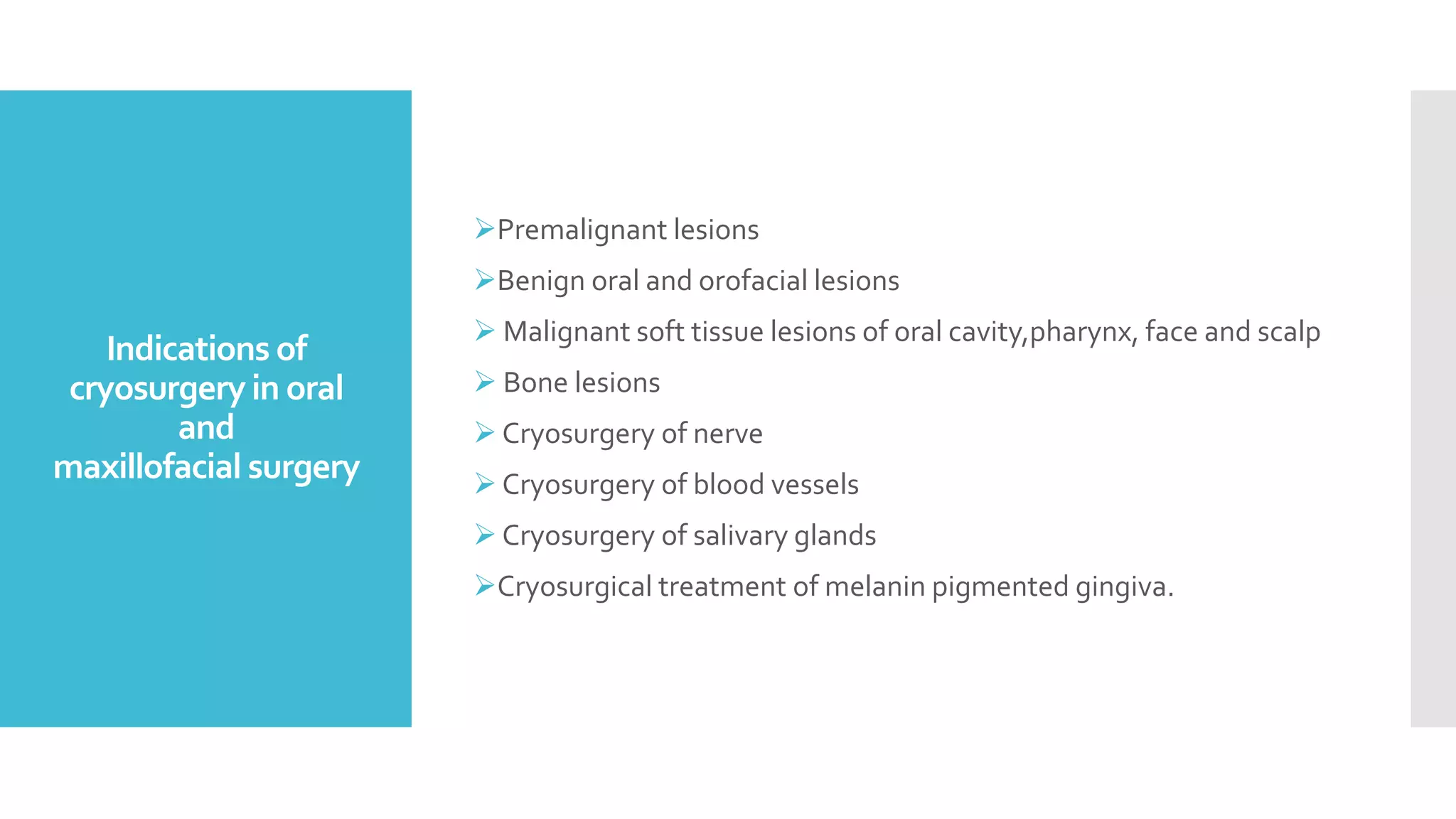 Cryotherapy and its implications in Oral surgery | PPTX