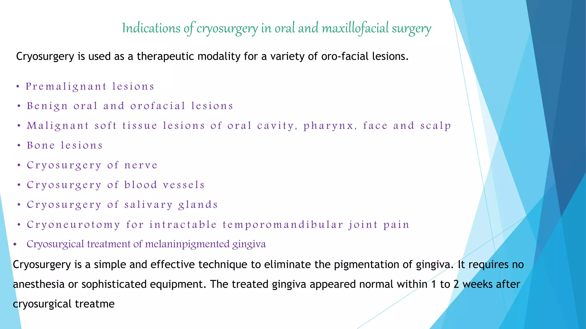 Cryotherapy In OMFS | PPTX