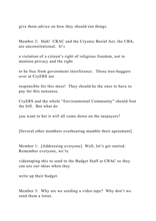 CryOUT! Meeting Script [Setting A meeting of CryOUT!.docx