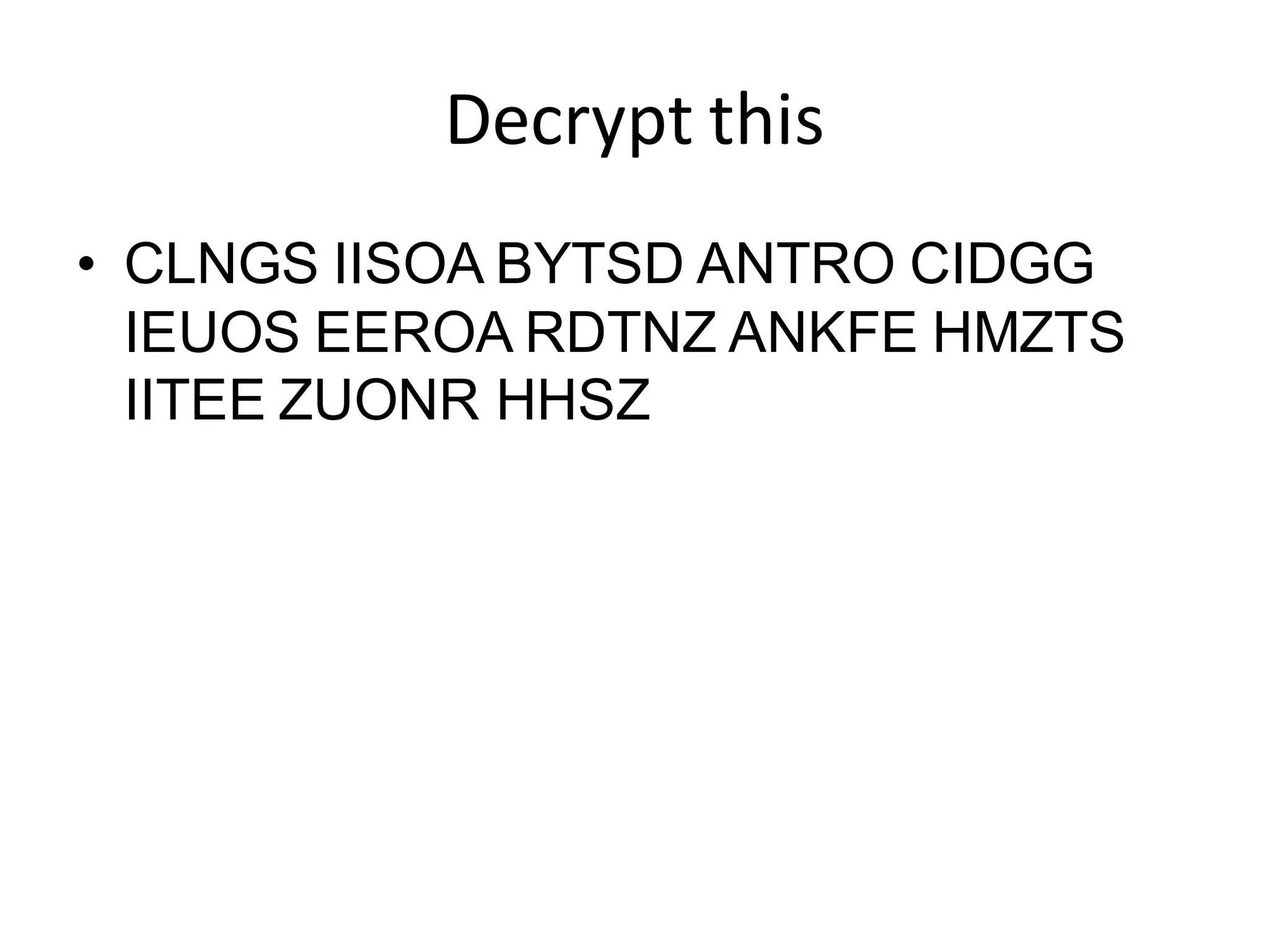 Cryptanalysis - basic ciphers and a bit more | PDF