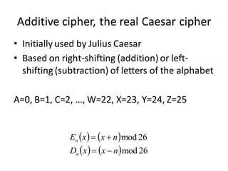 Cryptanalysis - basic ciphers and a bit more | PDF