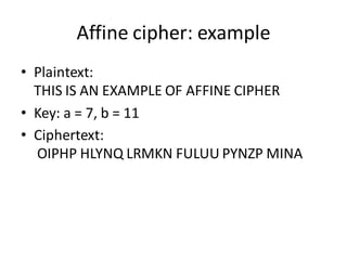 Cryptanalysis - basic ciphers and a bit more | PDF