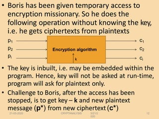 Cryptanalysis by savyasachi | PDF